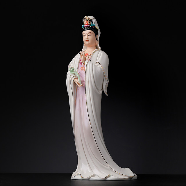 Dai Yutang Chen Dai Ru Ceramic Ornaments "Vertical Ruyi Guanyin ...
