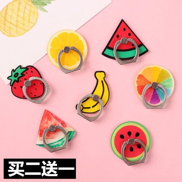 Creative fruit small fresh mobile phone ring buckle cartoon cute mobile ...
