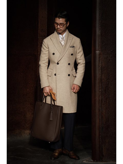 UG Men's Winter Half Linen Lined Handmade Milan Eye Quinoa Tweed Wool ...