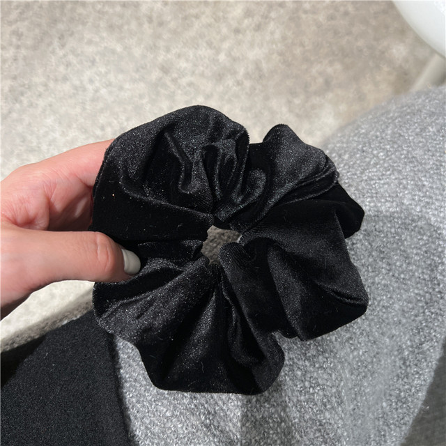 Dongdaemun's same style velvet pleated large intestine hair rope ins ...