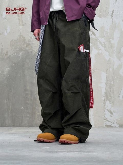 BJHG regardless of consequences American retro old work pants for men's ...