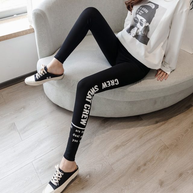 Korean style sports leggings for women to wear as outerwear, pure ...