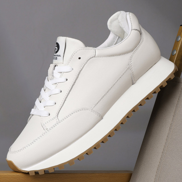 Padasso Men's Shoes 2024 New Breathable White Shoes Genuine Leather ...