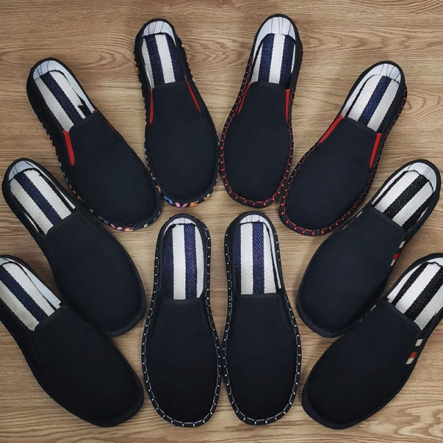 Taizhou Xishan cloth shoes Old black dirt -resistant wild pure color ...