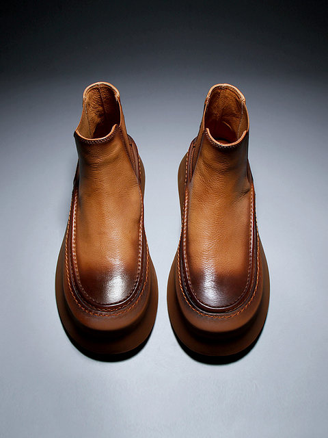 New spring Chelsea boots men's versatile retro casual high-top men's ...