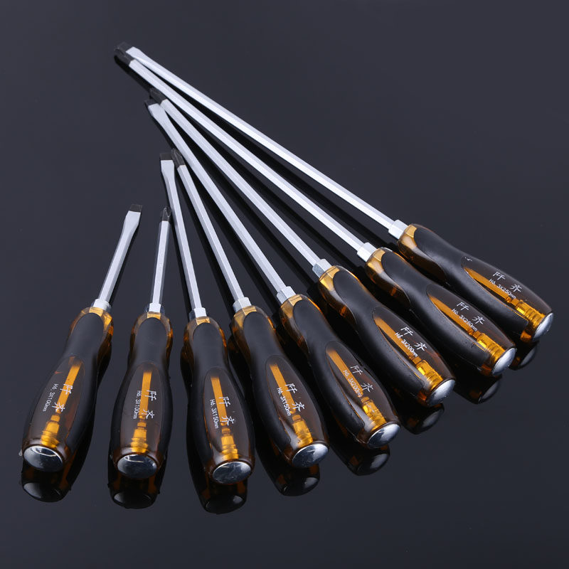 Knockable through-hole screwdriver Slotted super-hard industrial-grade ...