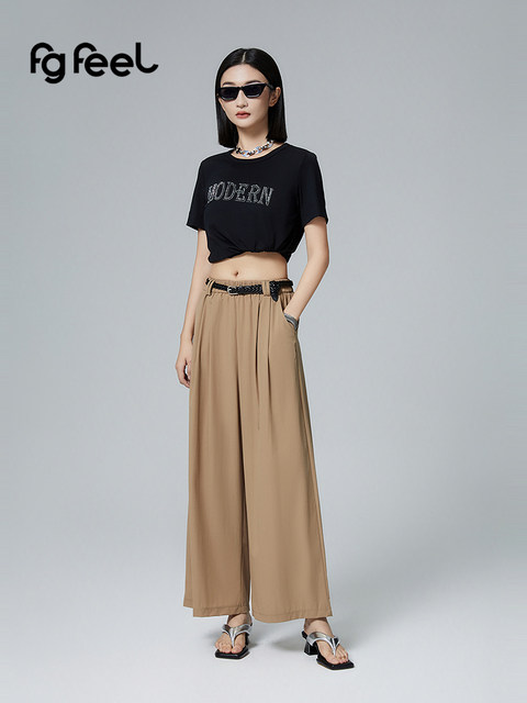 Pupu style exquisite letter pattern T-shirt for women 2024 summer new ...