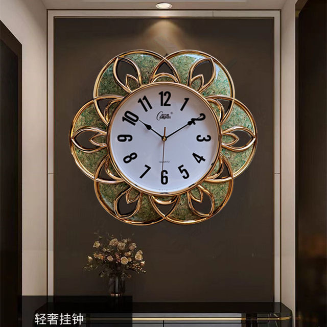 New light luxury luxury modern wall clock living room home wall-mounted ...