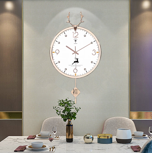 Creative clock time reporting wall clock living room modern simple ...