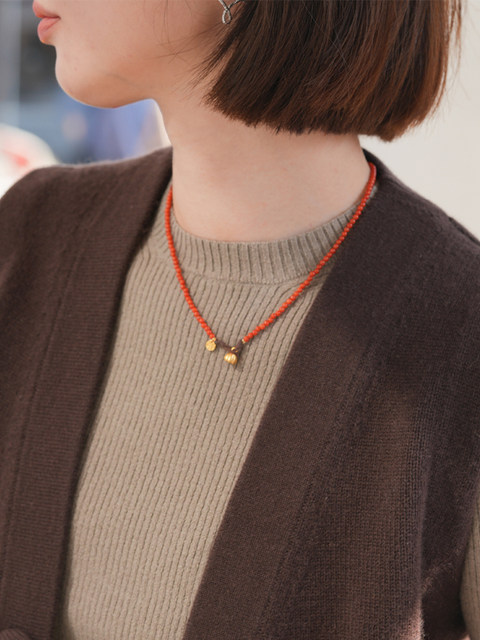shannai original persimmon Ruyi natural southern red necklace for women ...