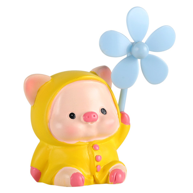 Little yellow duck car decoration helmet windmill battery electric ...