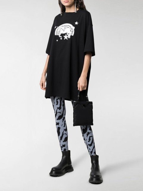 Spot Vetements Rainbow Consortium Star Long Bar Round Neck Loose Short ...