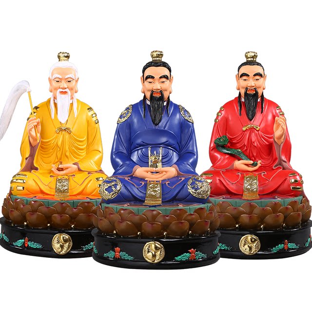 Worship the household Sanqing statues, Taoist ancestors, Taishang ...