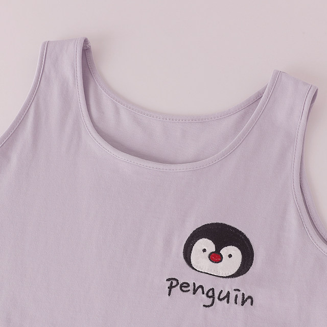 Taro little penguin cute cartoon pure cotton pajamas for women summer ...