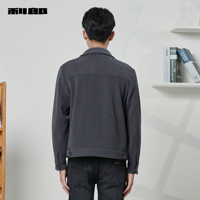 Lilanz Official Short Jacket Men's Casual Lapel Embroidered Flap 2024 ...