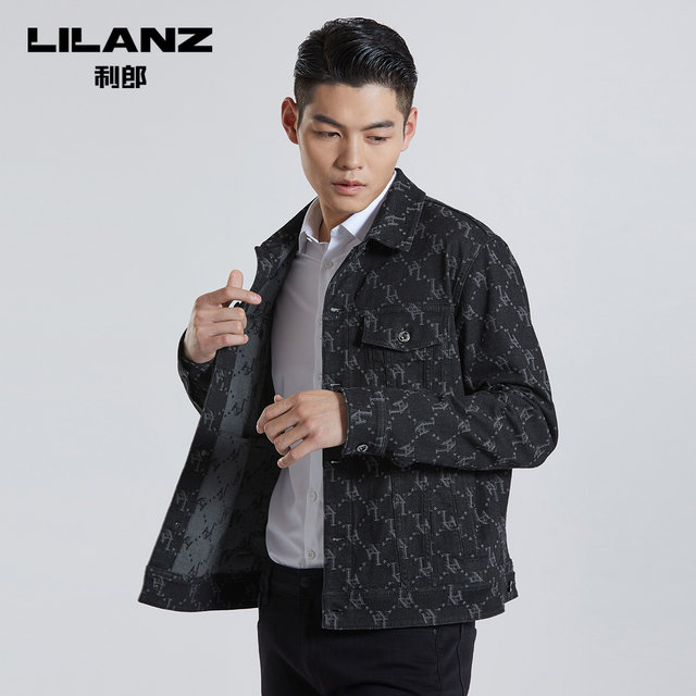Lilanz official jacket men's spring and autumn trendy casual black men ...