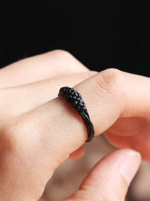 Thai Buddha Amulet Puna Kong Ring Handmade Braided Ring