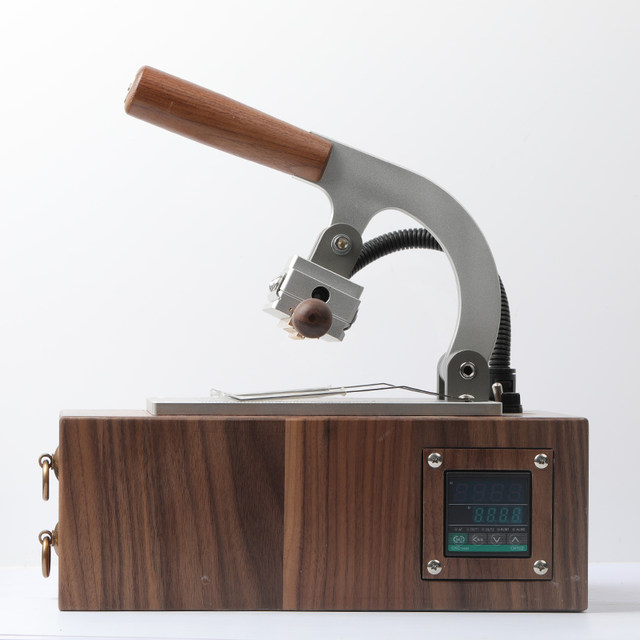 Retro walnut manual leather hot stamping machine handmade leather ...