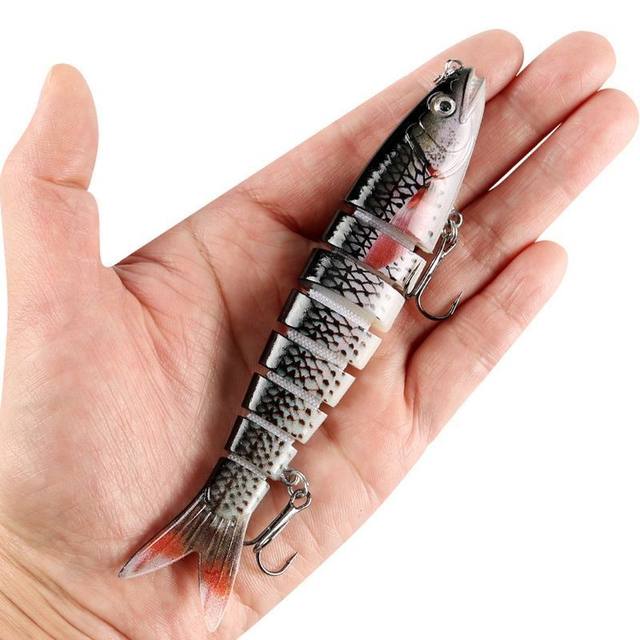 Luya fake bait, submerged multi-section fish, simulated hard bait, bass ...