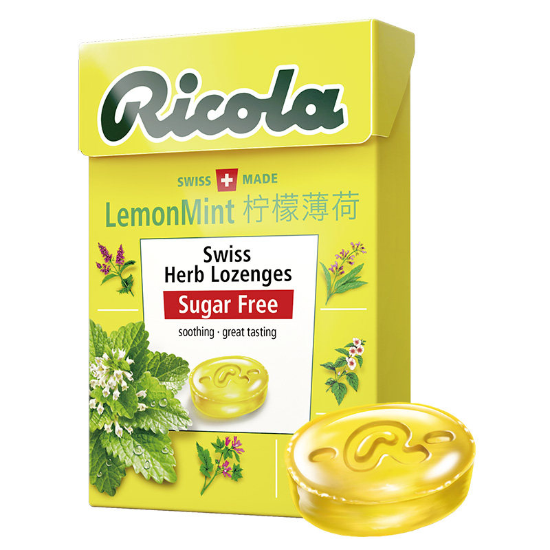 Ricola Swiss Sugar-Free Lemon Mint Throat Lozenges 40g