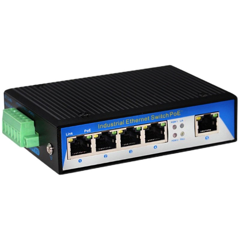 Suis gred perindustrian aopre - hab rangkaian 5-port - suis poe jenis ...