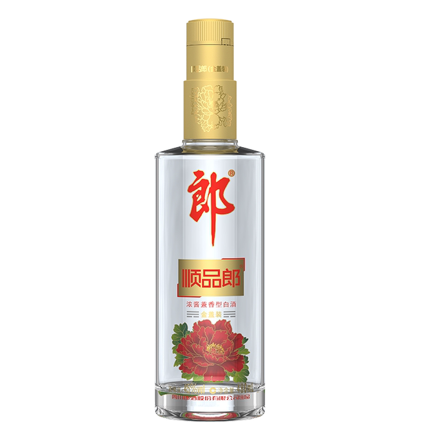 Langjiu Shunpin Langjin Gai thick sauce and flavor liquor 45 degrees 480ml*6 bottles of grain ...