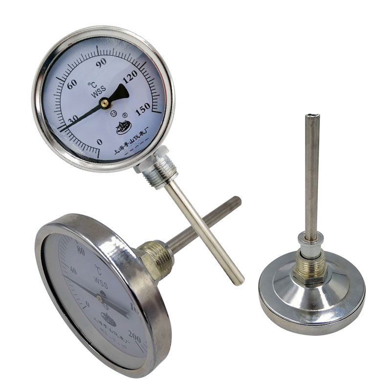 Bimetal Thermometer 401 Axial Industrial Boiler Pipe Temperature Gauge