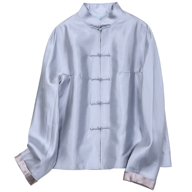 Fiyang Chinese literary retro plate buckle loose stand -up collar is ...