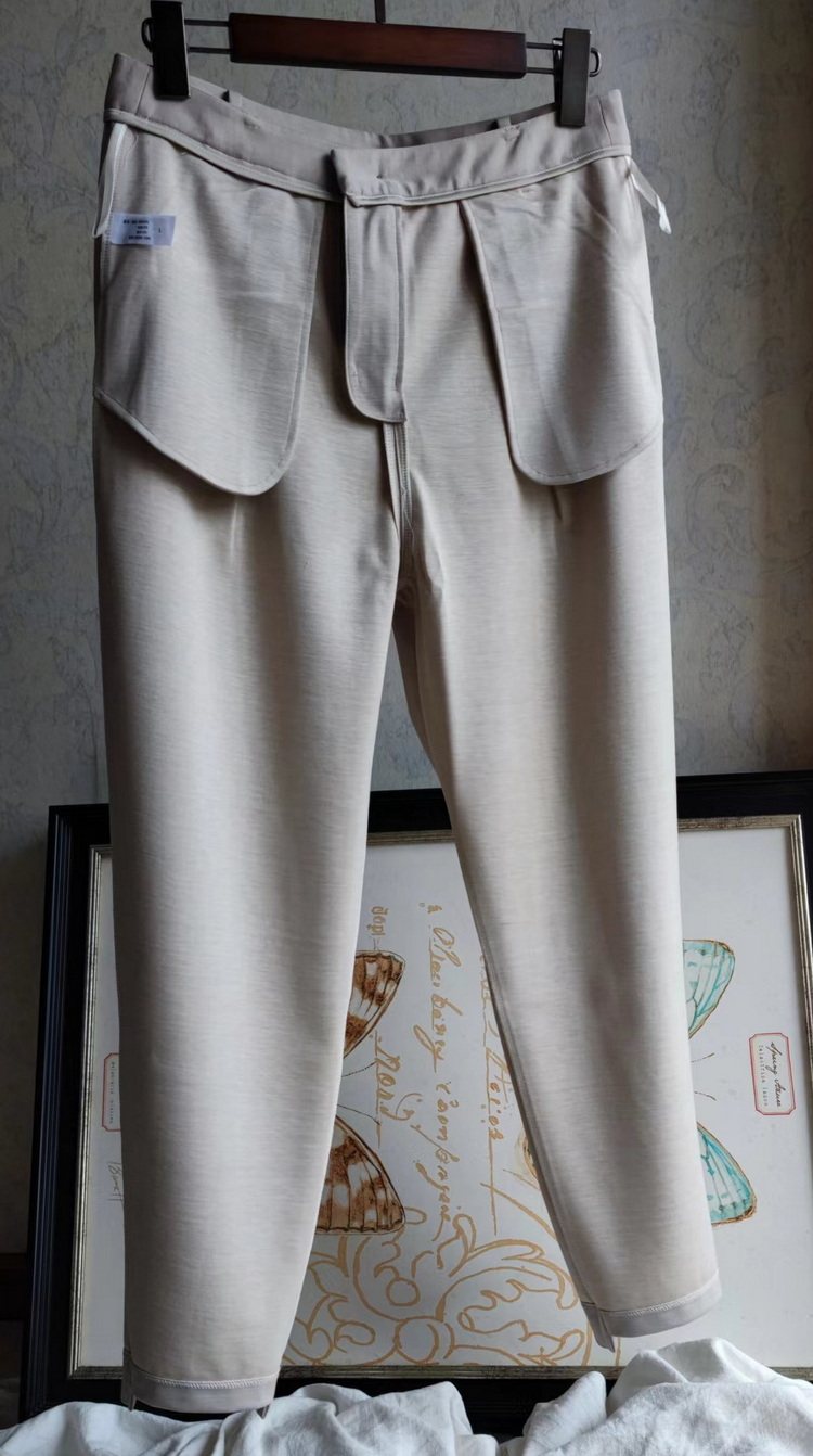 High-quality customized fabric inner layer mulberry silk 9-point pants with small legs ...