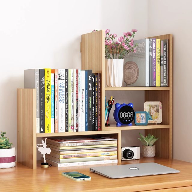 Bookshelf desktop rack simple multi-layer desk student with office ...
