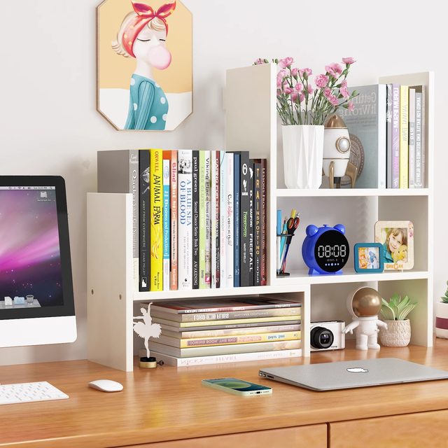 Bookshelf desktop rack simple multi-layer desk student with office ...