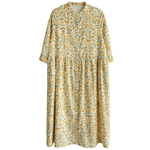 Naturally produced casual loose chiffon oil painting skirt, floral ...