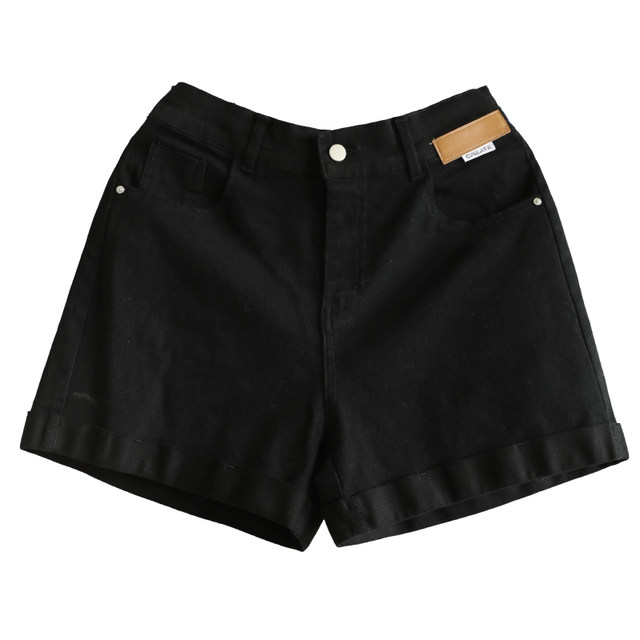 Natural commuting two-color straight wide-leg shorts for women summer ...