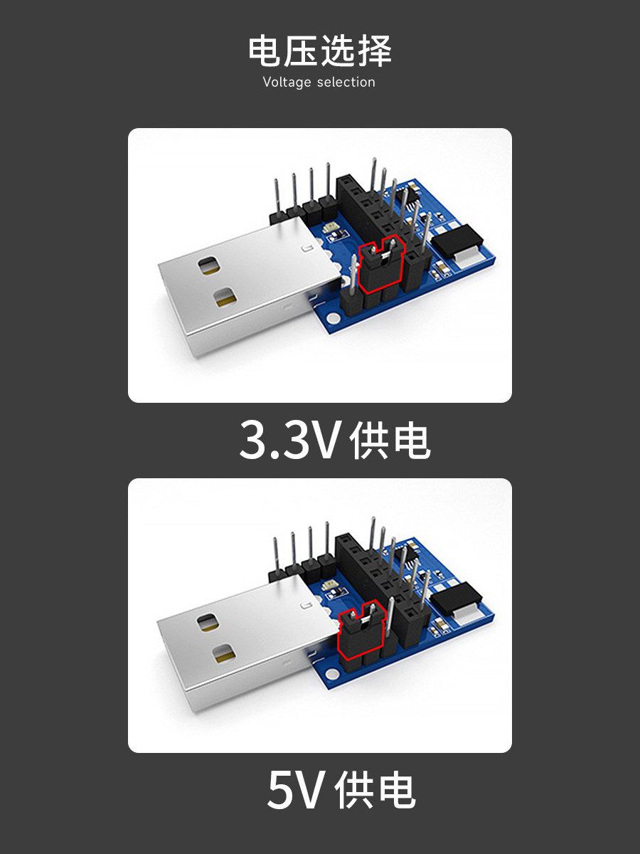Yibit CP2102 USB auf TTL Serial Converter Board - ESD Geschützt