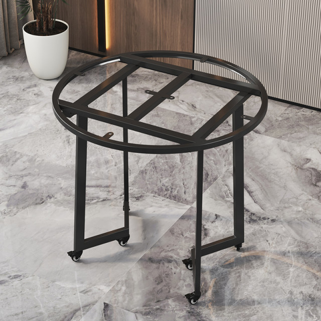 Movable wrought iron coffee table stand dining table leg bracket round ...
