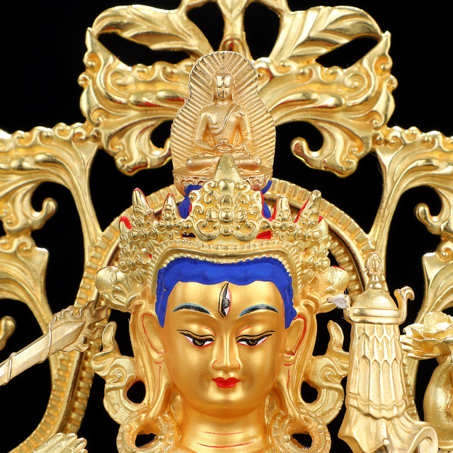 Zhunti Buddha Mother Statue Brass Fully Gilded Home Worship 9-inch ...