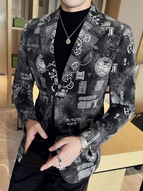 Korean version of self -slim suits fashion trend casual suit single ...