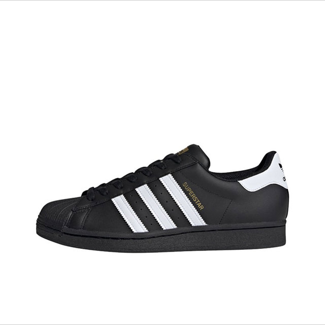 AdidasSuperstar Adidas clover white black shell toe men's shoes black ...
