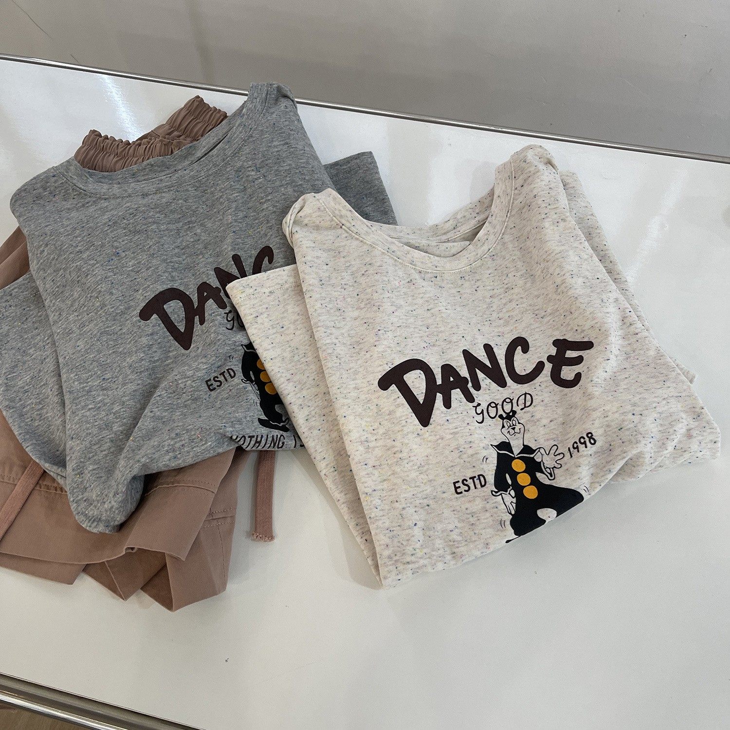 *nancy*Japanese colorful dotted cartoon letter print age-reducing short ...