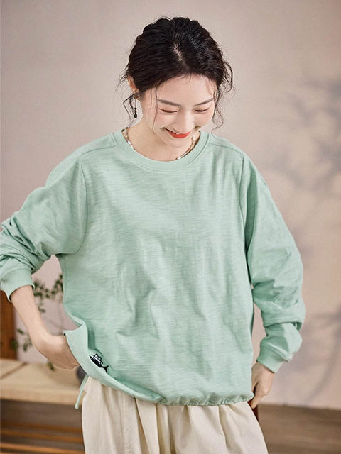 Gu Family Original literary fresh bamboo joint cotton embroidered ...