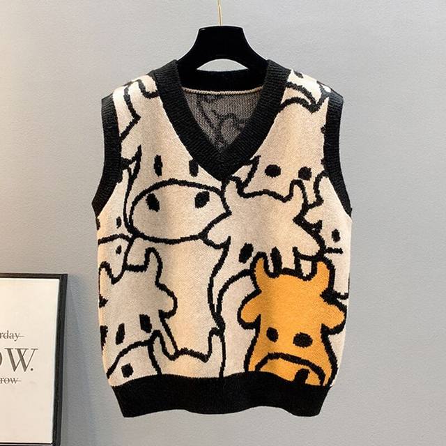 Girl Vest V -neck Cartoon Cartoon Cartoon Blossom Flower Children's ...