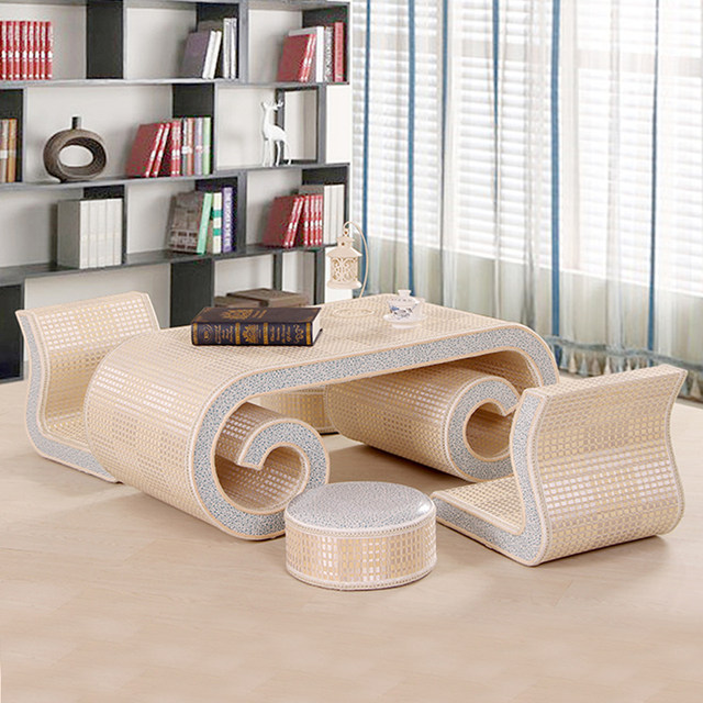 Chinese tatami coffee table, bamboo bay window, small table, floor ...