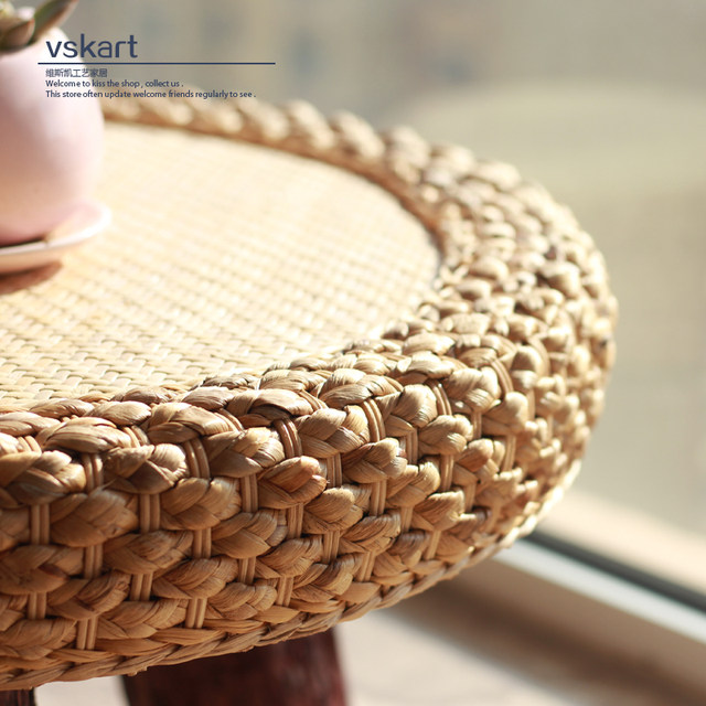 Rattan bay window table simple window sill small table Japanese balcony ...
