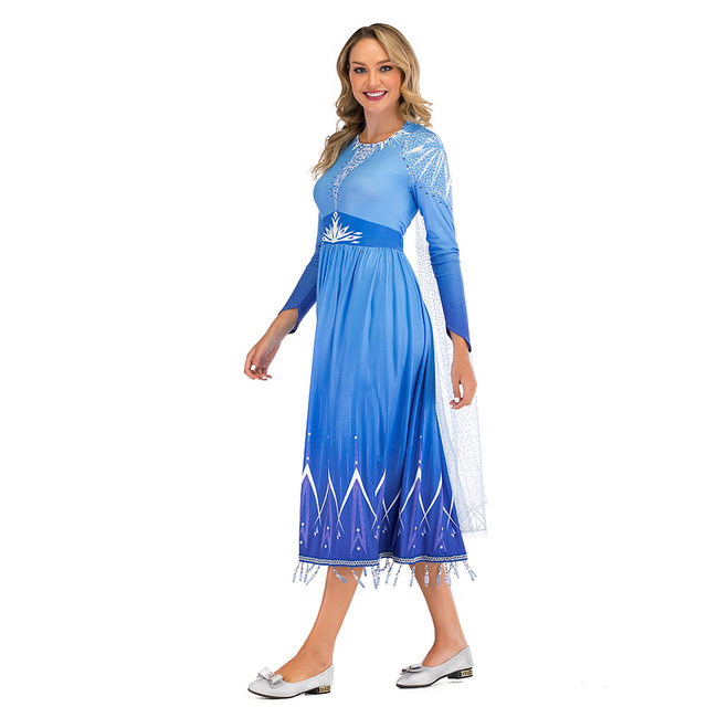 Elsa Princess cos costume adult women's Frozen Disney theme masquerade ...