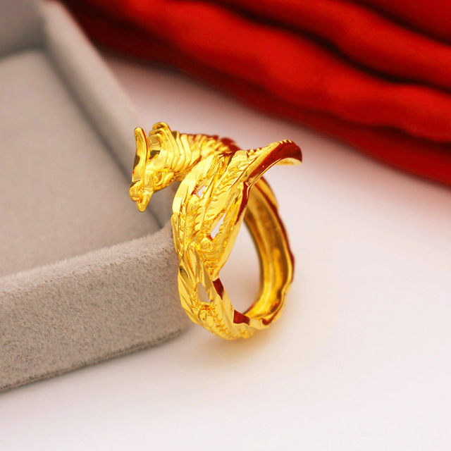 Vietnam Shajin Tail Head New Pair Ring Phoenix Hand Jewelry Imitation ...