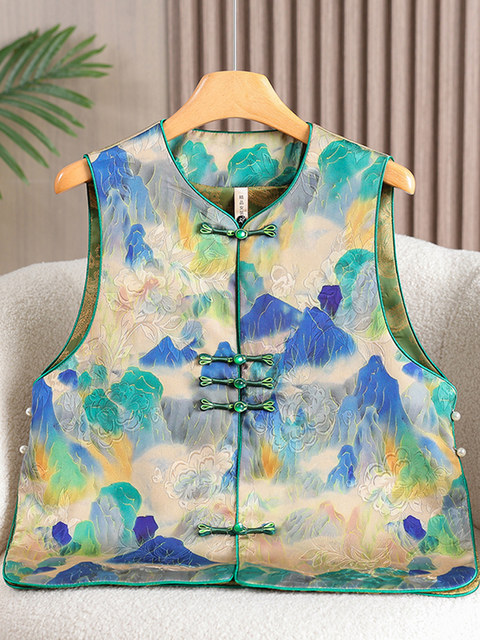 New Chinese style vest women 2025 new retro tand button Tang suit ...