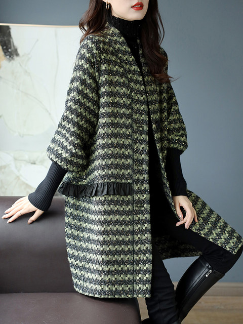 Poishi V -neck stripes bright silk loose coat 2025 knitted stitching ...