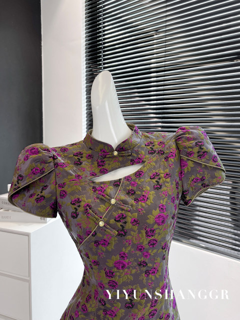 New Chinese style improved cheongsam dress female summer skirt French ...