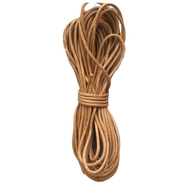Cowhide rope original color round rope colorful flat leather strip ...
