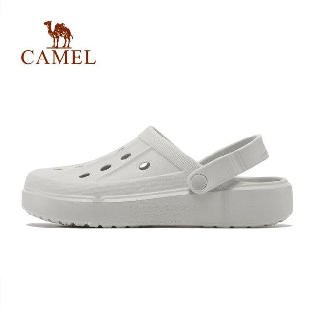Camel men's shoes Crocs 2024 new men's summer non-slip toe slippers ...